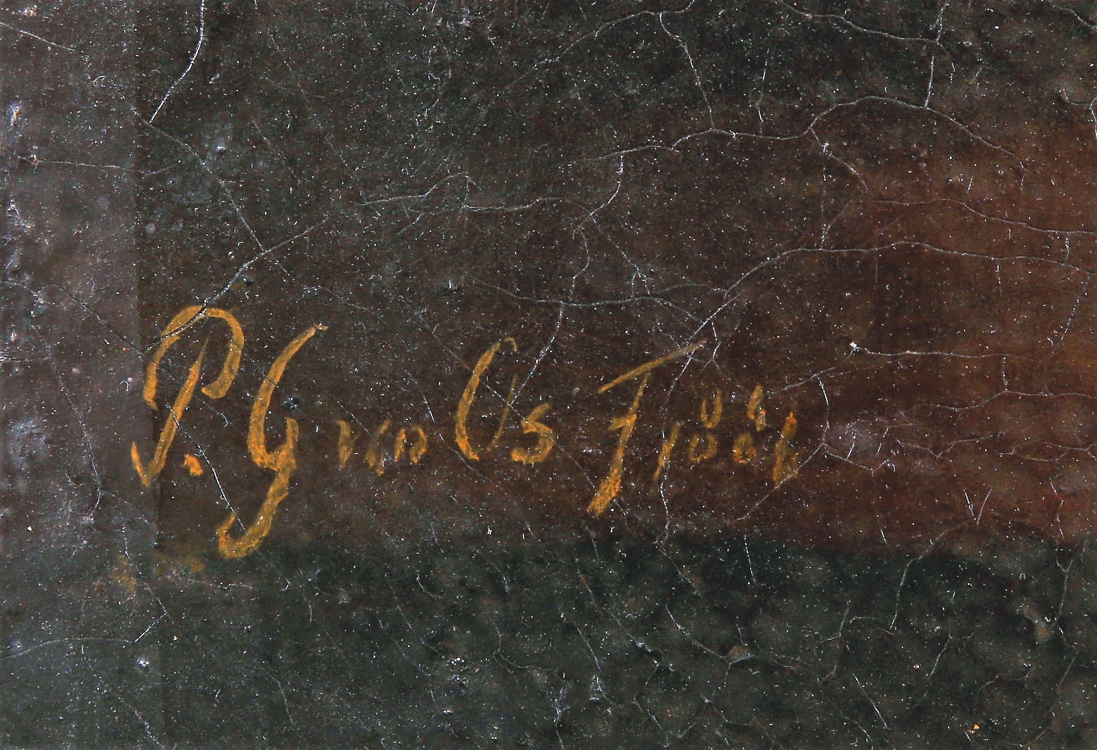 Pieter Os | Still-life with flowers on a glass bowl (1886) | MutualArt