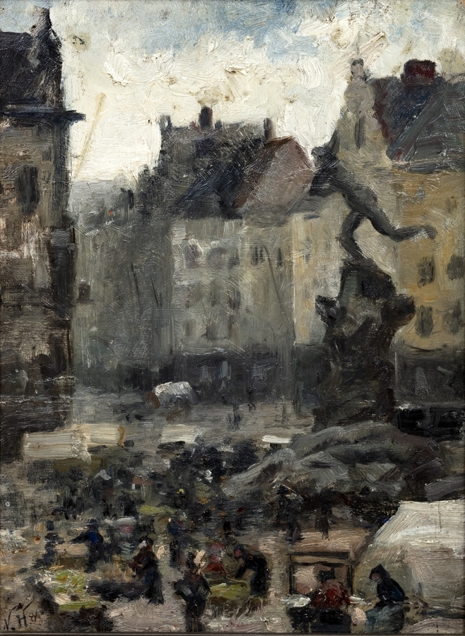 Victor Hageman | Grand-Place d'Anvers (1889) | MutualArt