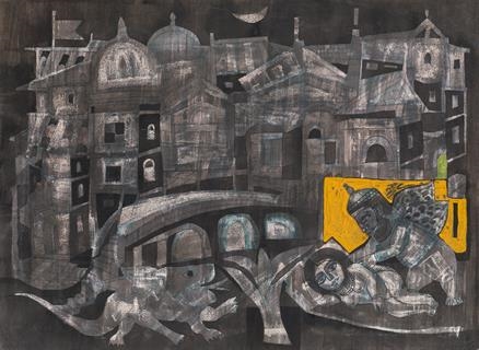 Badri Narayan | Gold faced couple (1974) | MutualArt