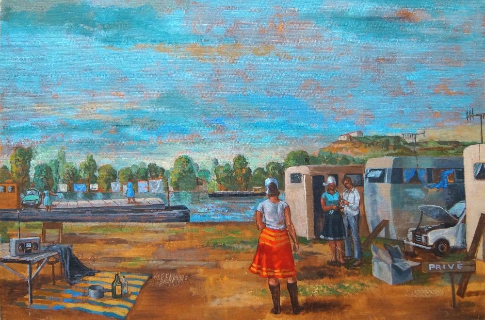 James P. Power | Couple Having a Drink (1982) | MutualArt