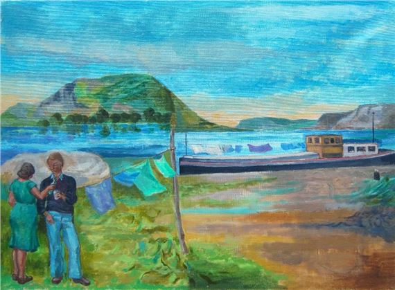 James P. Power | Couple Having a Drink (1982) | MutualArt