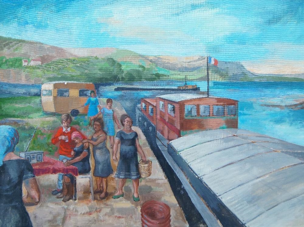 James P. Power | Woman with caravan | MutualArt