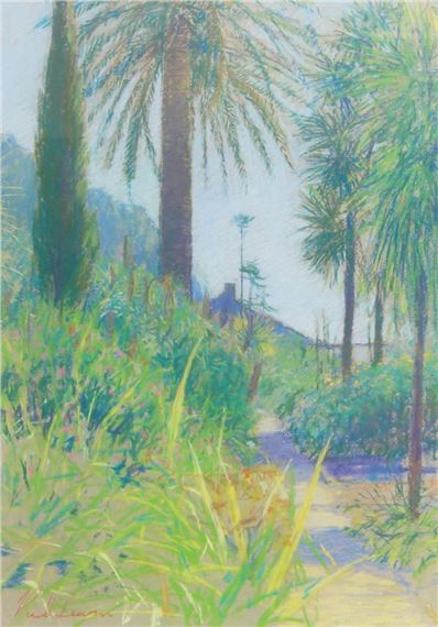 Paul Lewin | View of a path through palms | MutualArt