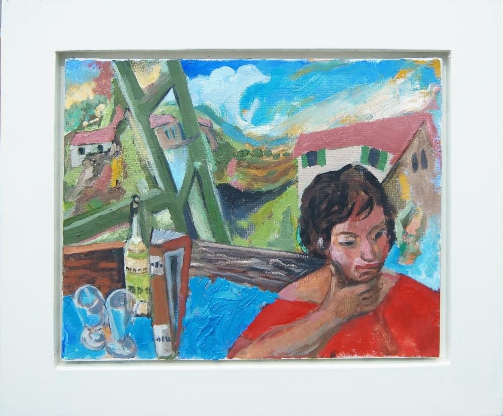 James P. Power | Woman Stroking Cat (1993) | MutualArt