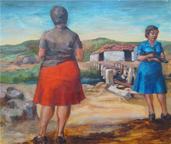 James P. Power | Two Women Talking about Another (1979) | MutualArt