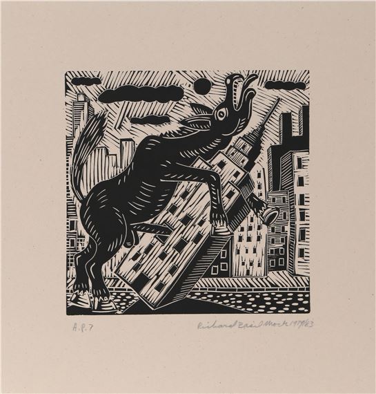 Richard Mock | Donkey on Empire State Building (1983) | MutualArt