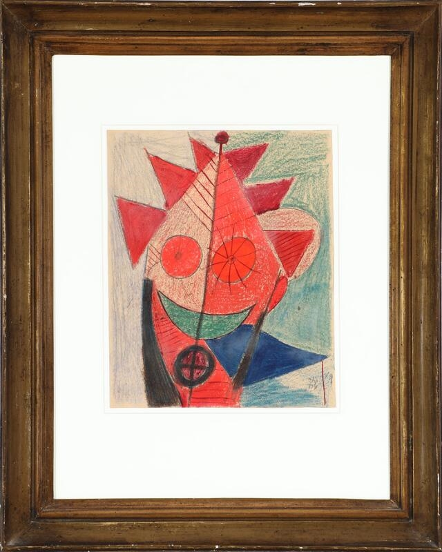 Carl-Henning Pedersen | Mask figure (1941) | MutualArt