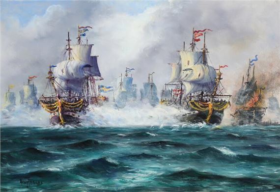 Arup Jensen | The Battle of Køge Bay in 1677 | MutualArt