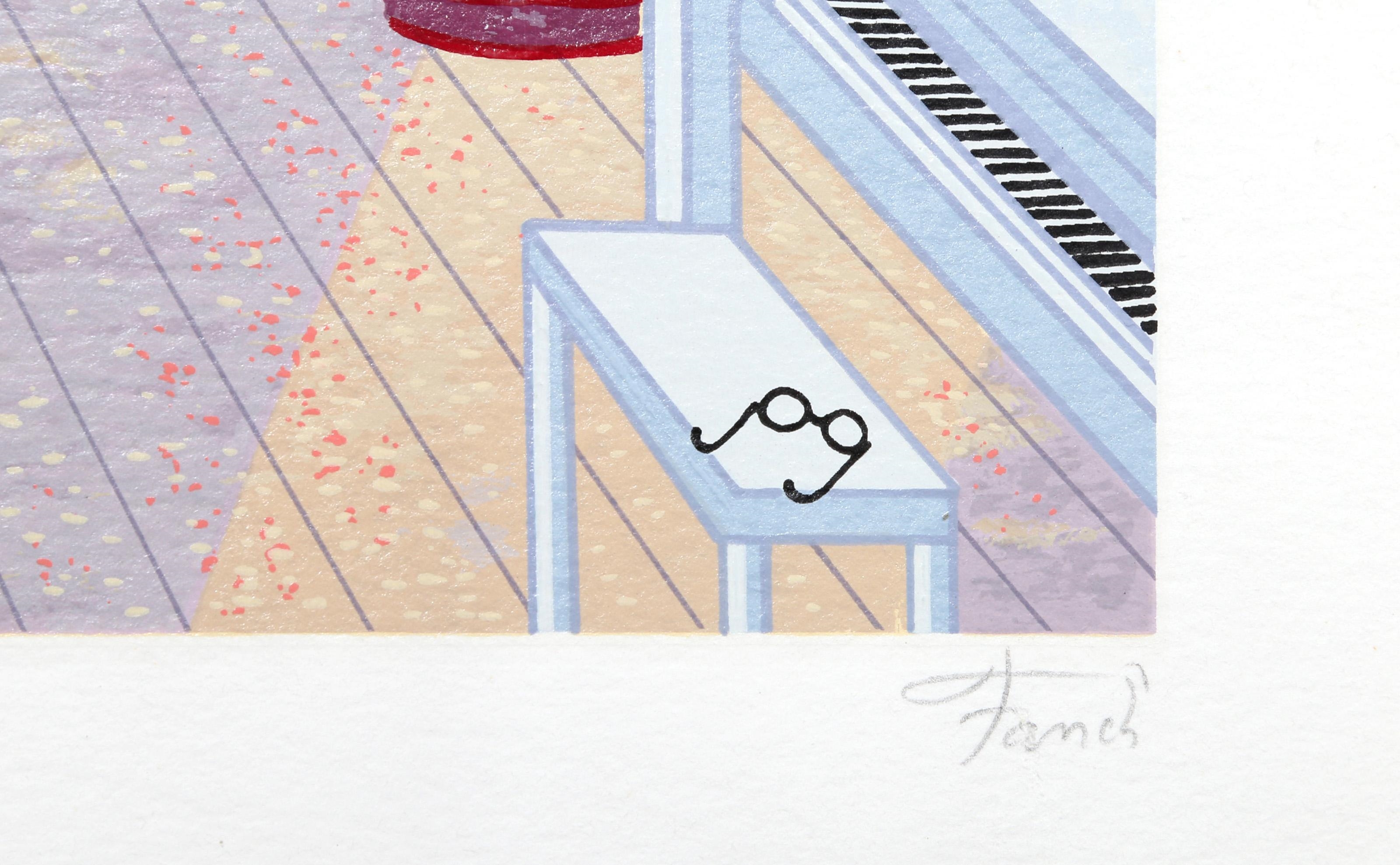 Fanch Ledan | Interior with Seurat (2000) | MutualArt