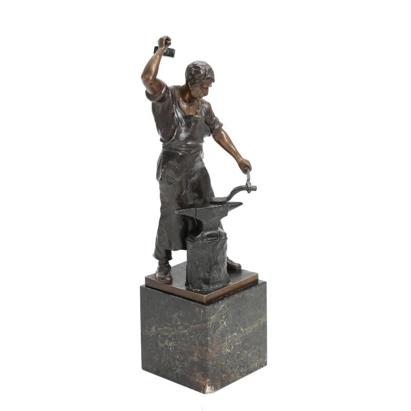 Albert Werner-Schwarzburg | A blacksmith at his anvil | MutualArt