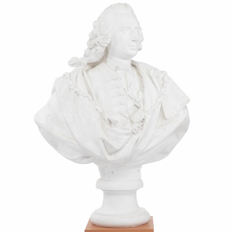 Jacques-Francois-Joseph Saly | Plaster bust of count Adam Gottlob ...