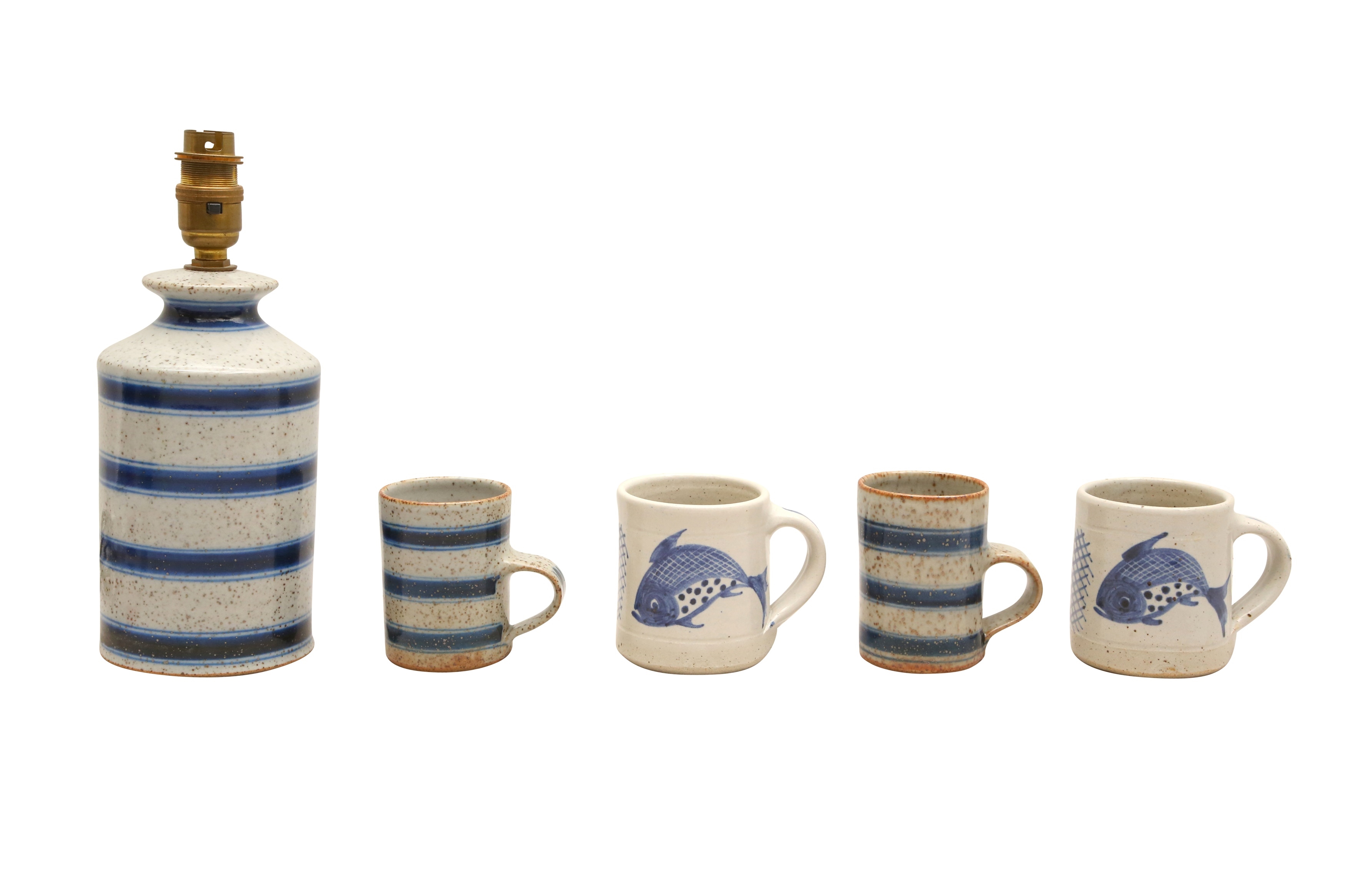 Robert Goldsmith | A stoneware lamp base and two coffee cans | MutualArt