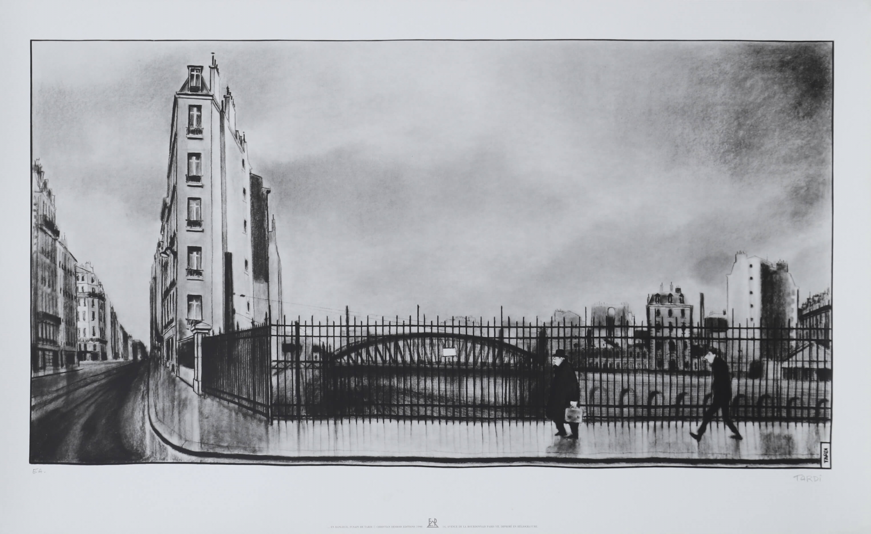 Jacques Tardi | En banlieue - Le Pont, 1990 (1990) | MutualArt