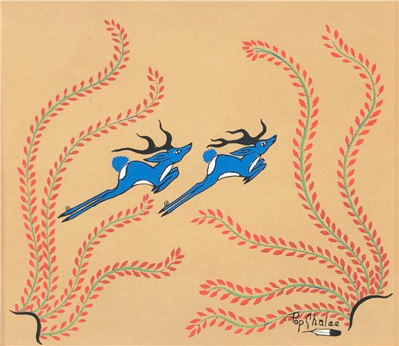 Merina Lujan | LEAPING STAGGS (1935) | MutualArt