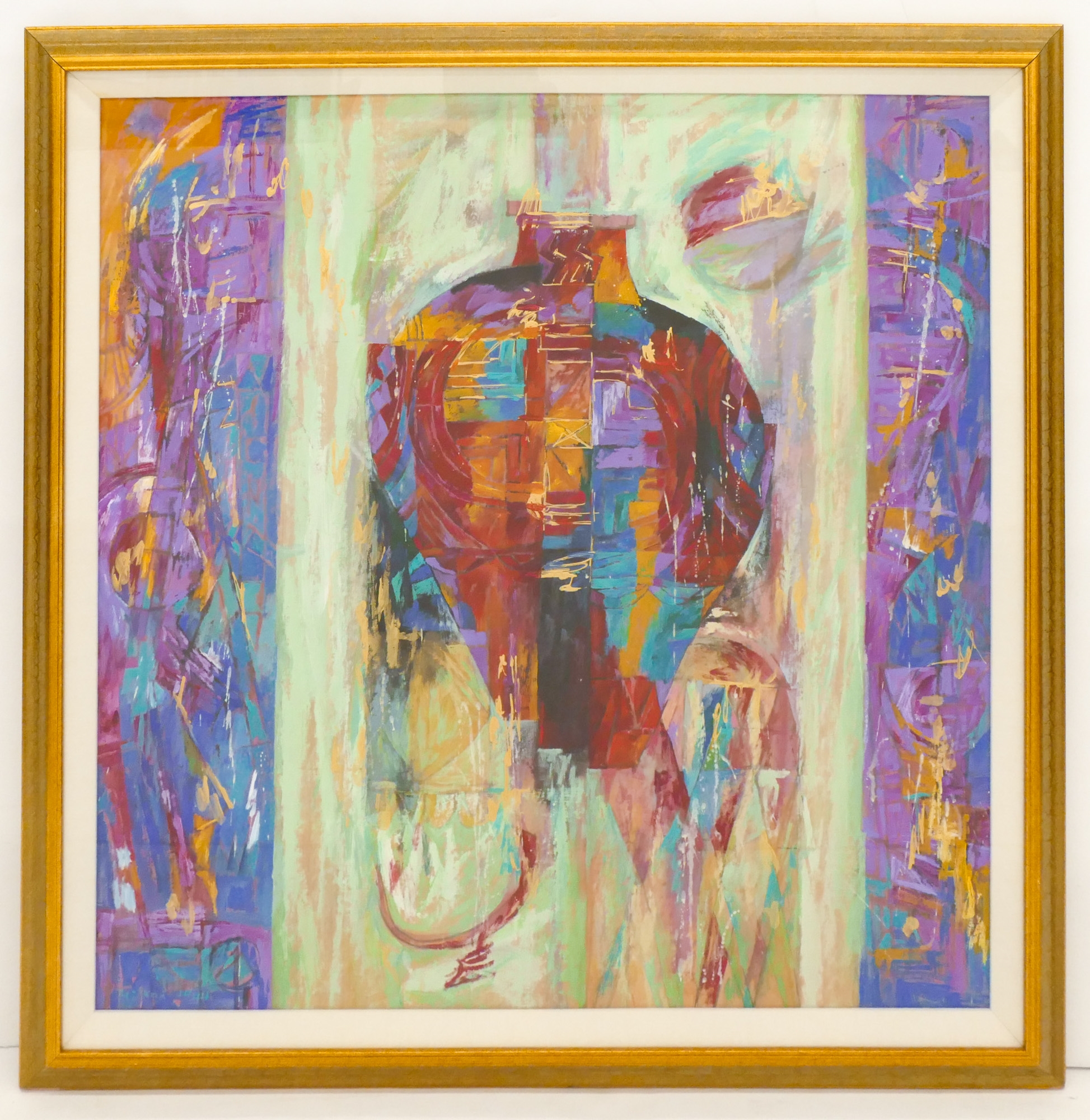 Yi Kai | Yi Kai ''Color Dream of Vase'' 1994 Acrylic on Rice (1994) | MutualArt