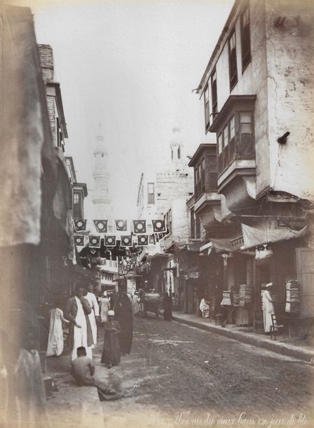 Félix Bonfils | A Street in Old Cairo on a Feast Day Photograph on ...