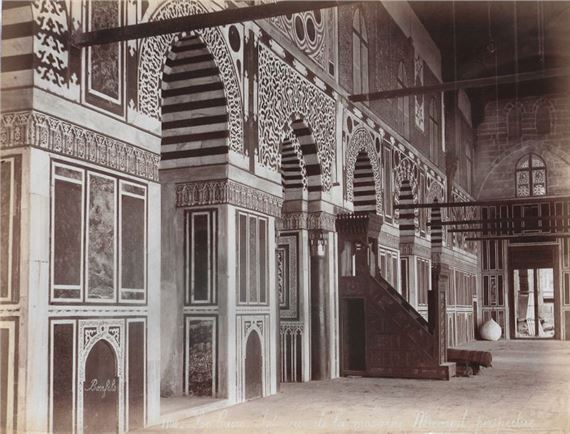 Félix Bonfils | Cairo - Interior of the Moayed Mosque - perspective ...