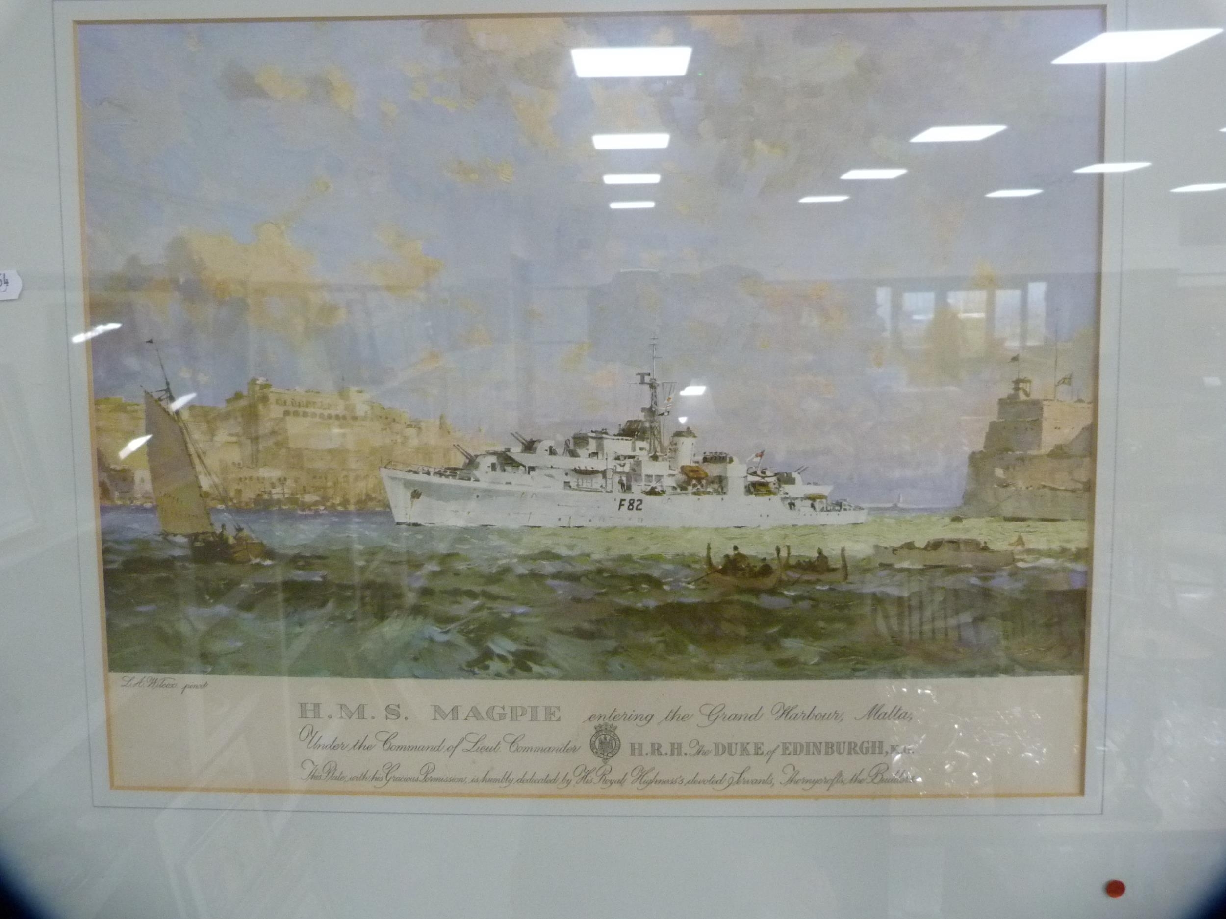 Leslie Arthur Wilcox | HMS Magpie entering the Grand Harbour, Malta ...