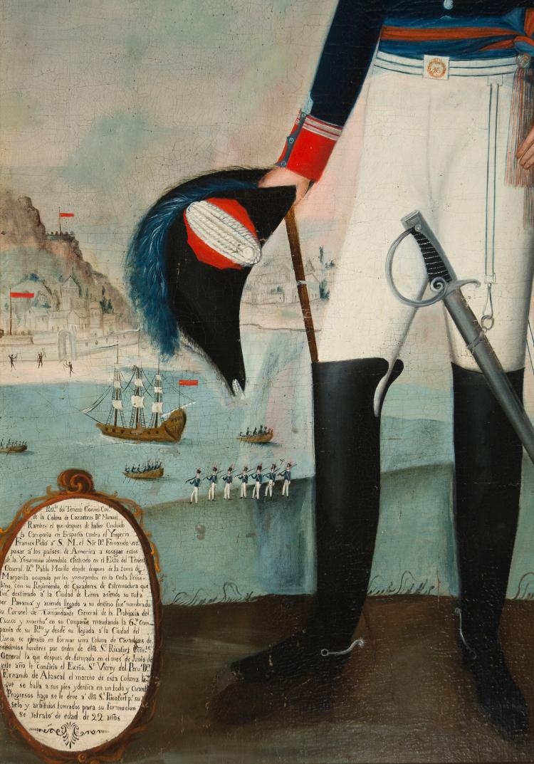 Colonial School, 19th Century | Portrait of Lieutenant colonel Manuel ...