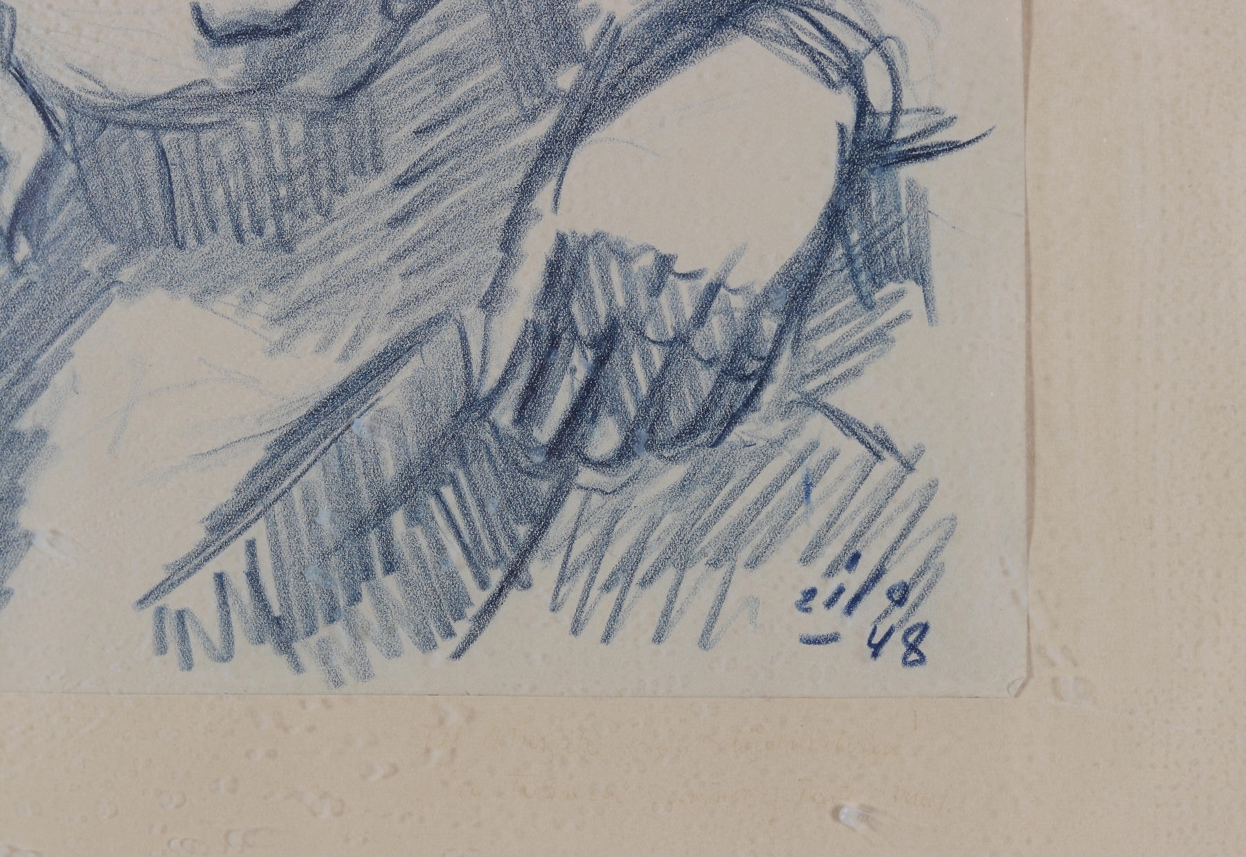 Gunnar Zilo | Signerad och daterad -48. Läsande person. 22x28 cm. Ej ...