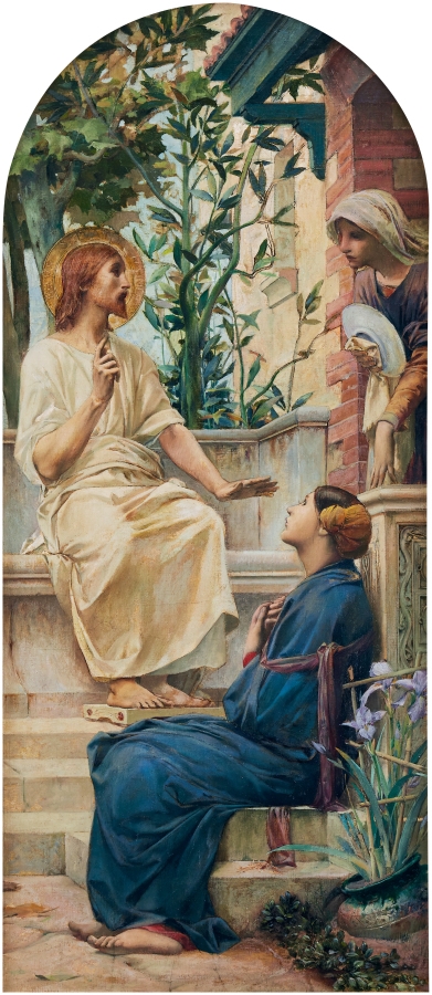 Luc-Olivier Merson | Christ visiting Mary and Martha. | MutualArt
