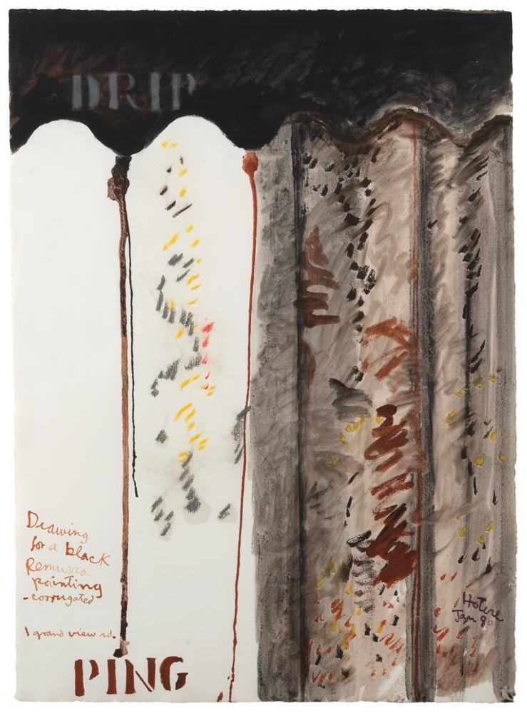 Ralph Hotere | Drawing for a Black Remuera Painting (1980) | MutualArt