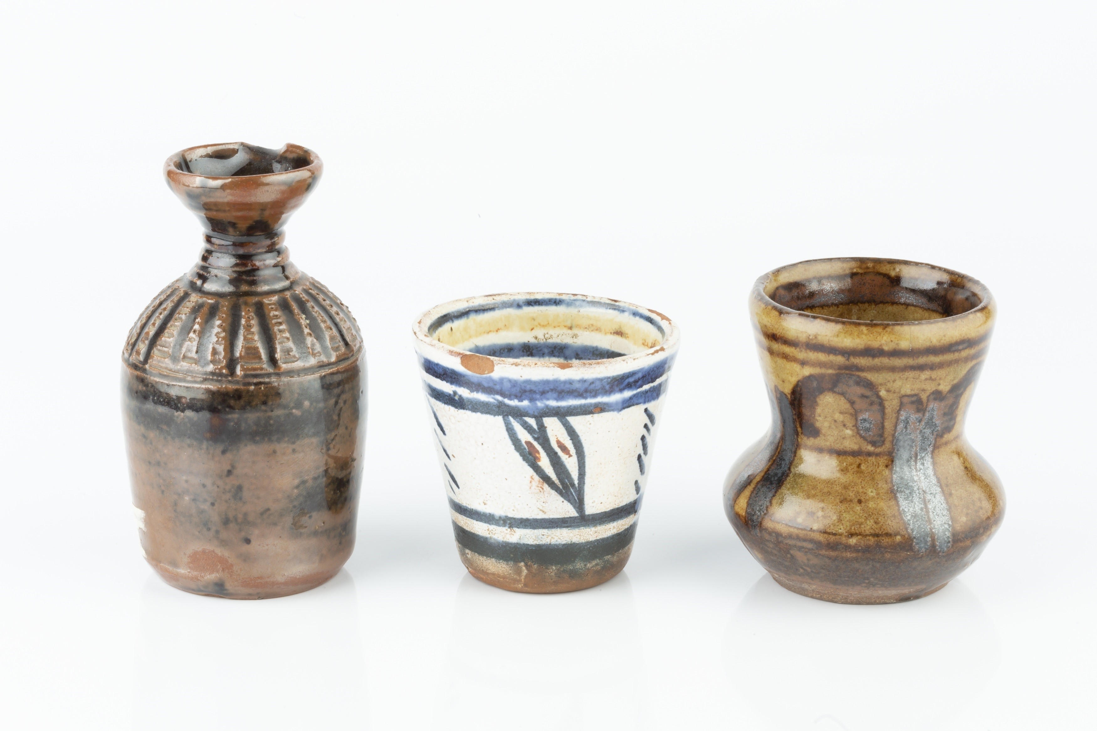 Michael Cardew | Small pot with a rare white and blue glaze | MutualArt