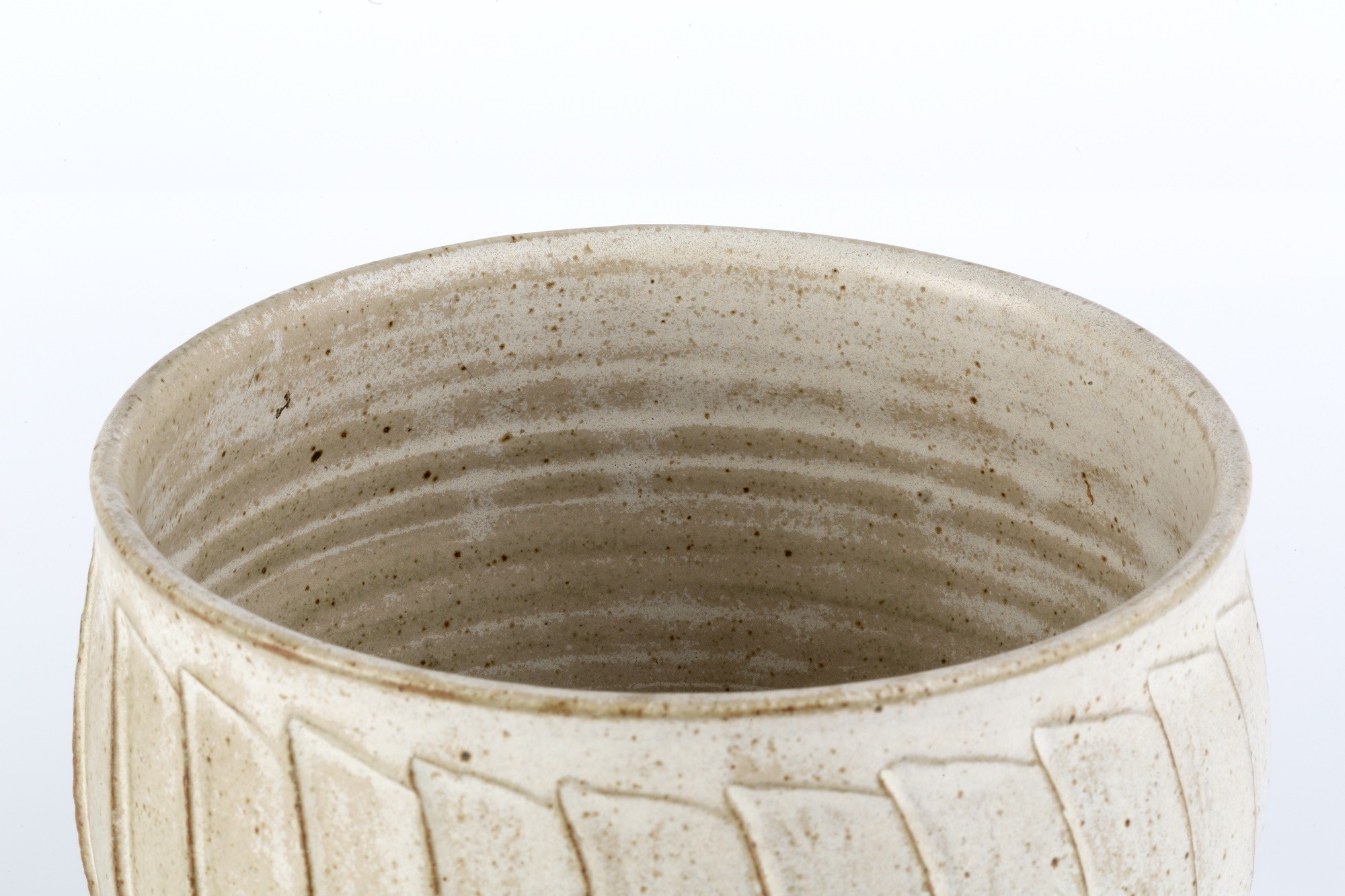 David Leach | Bowl fluted sides, oatmeal glaze | MutualArt