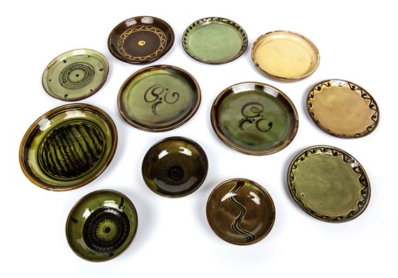 Sid Tustin | Twelve bowls impressed pottery and potter's seals | MutualArt