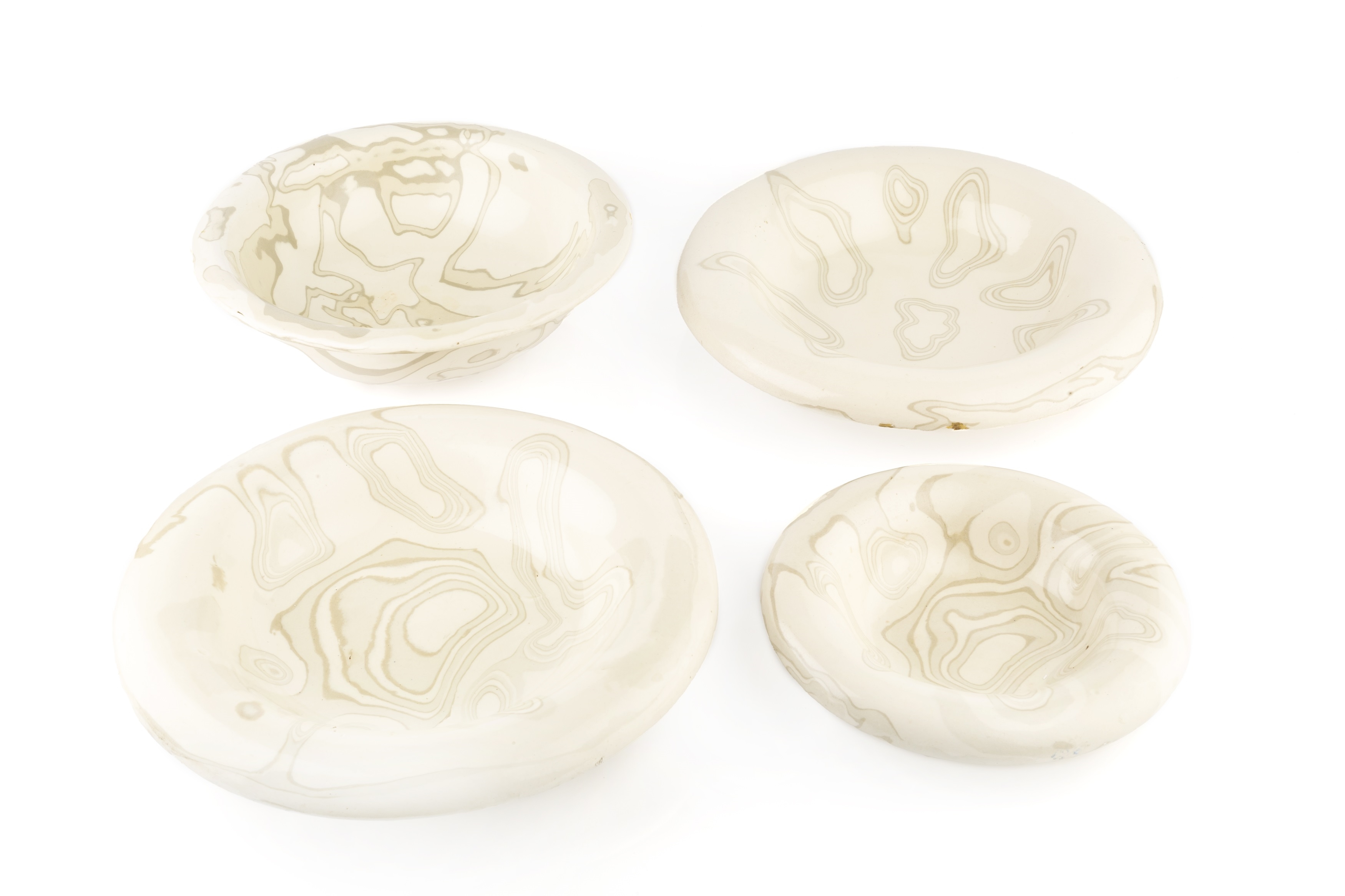 Paul Philp | Four bowls, circa 1970 agateware (Circa 1970) | MutualArt