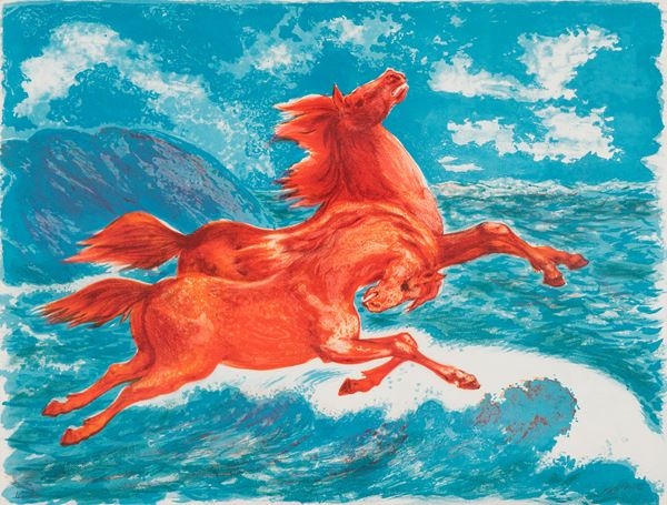 Aligi Sassu | Cavalli | MutualArt