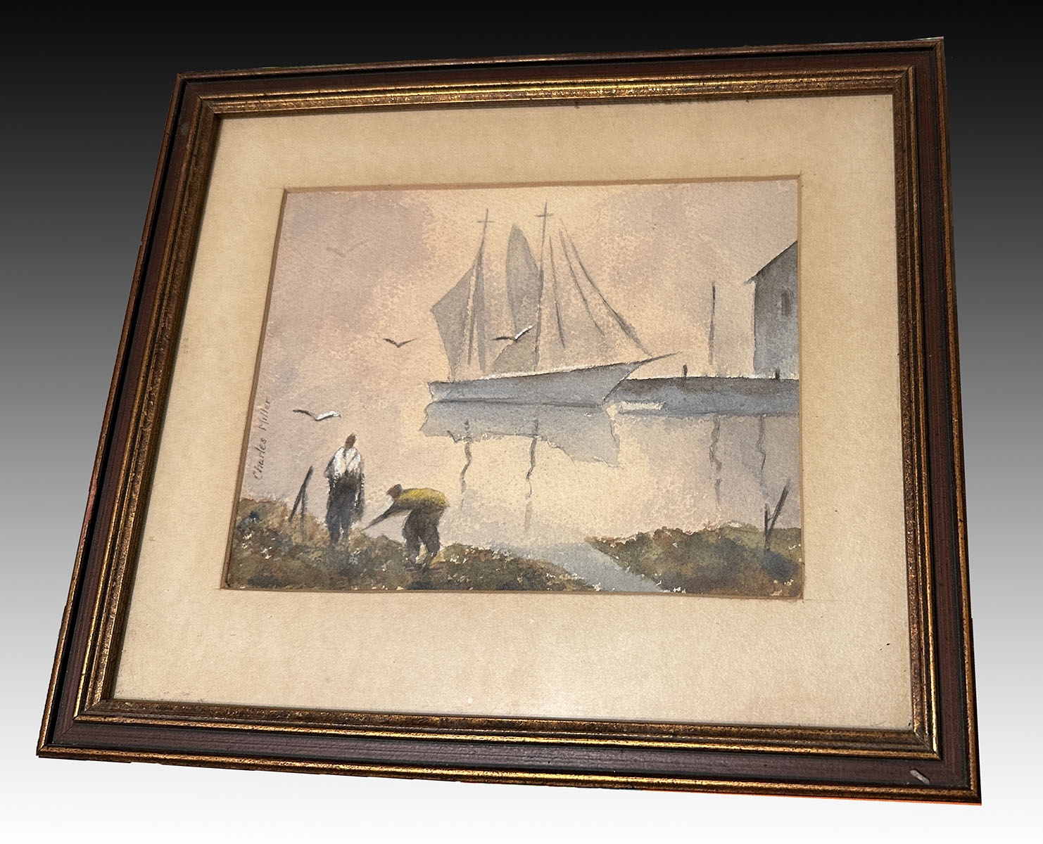 Charles Miller | TWO CHARLES MILLER NEW ENGLAND MARITIME WATERCOLOR ...