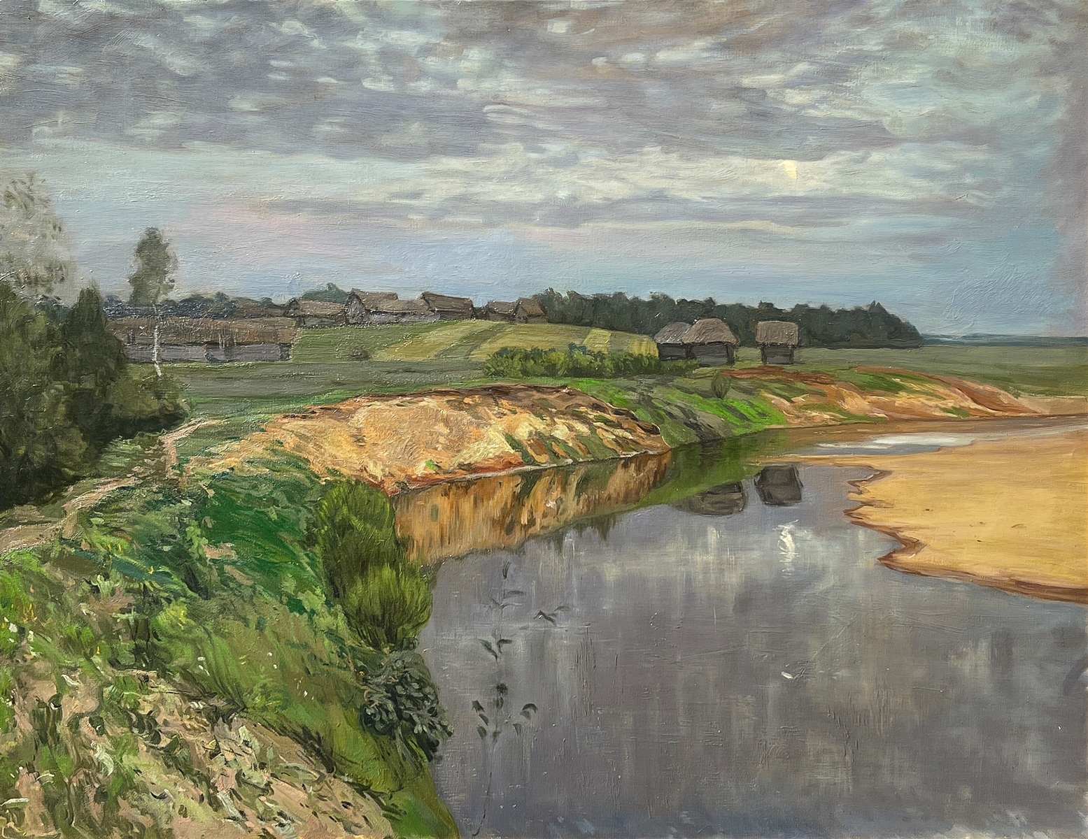 Isaak Levitan | Depicts a Scene of a Village by a River (2004) | MutualArt