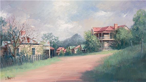 John Vander | Village Scene | MutualArt
