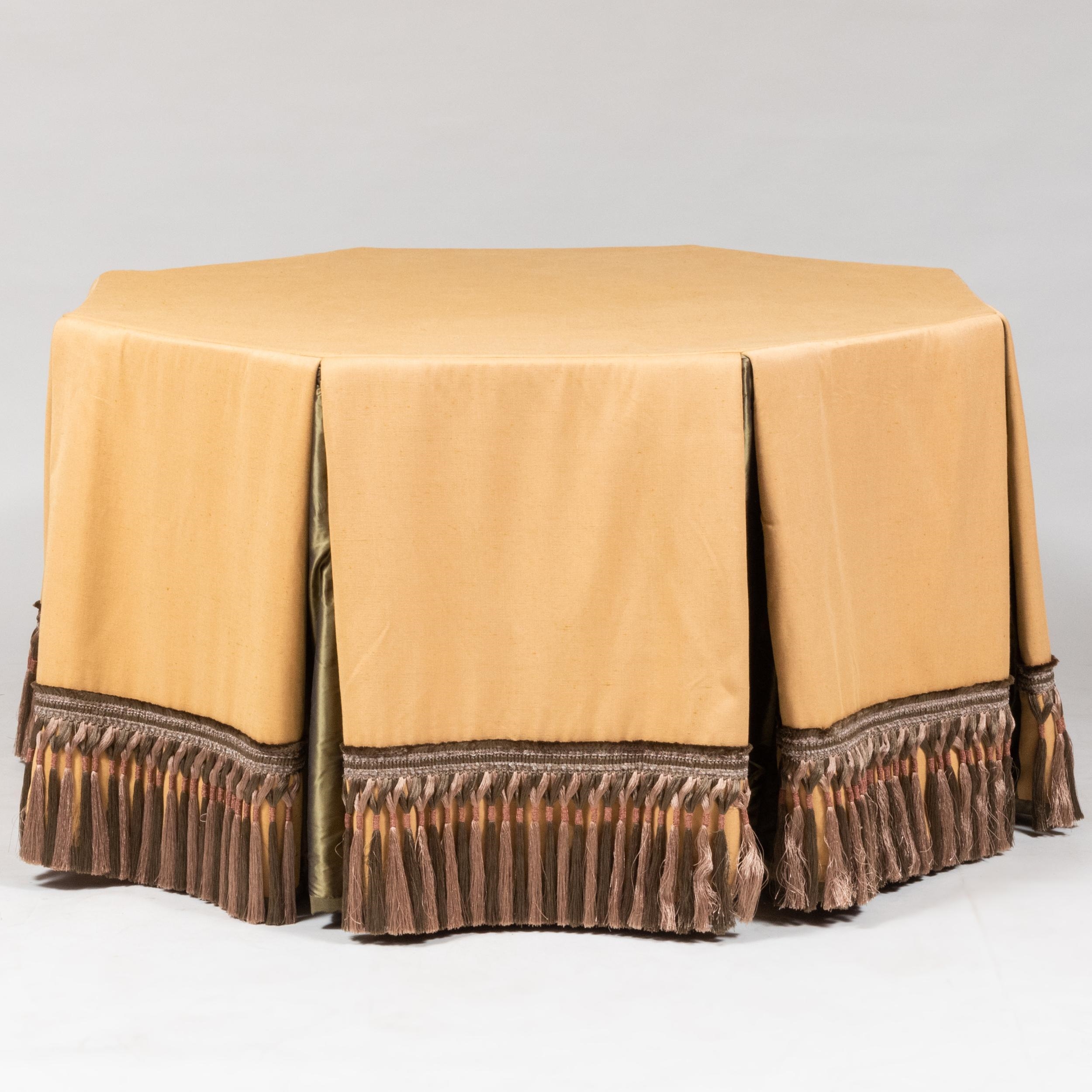 Thomas Jayne | Claremont Fabric Draped Table with Décor de Paris Trim ...