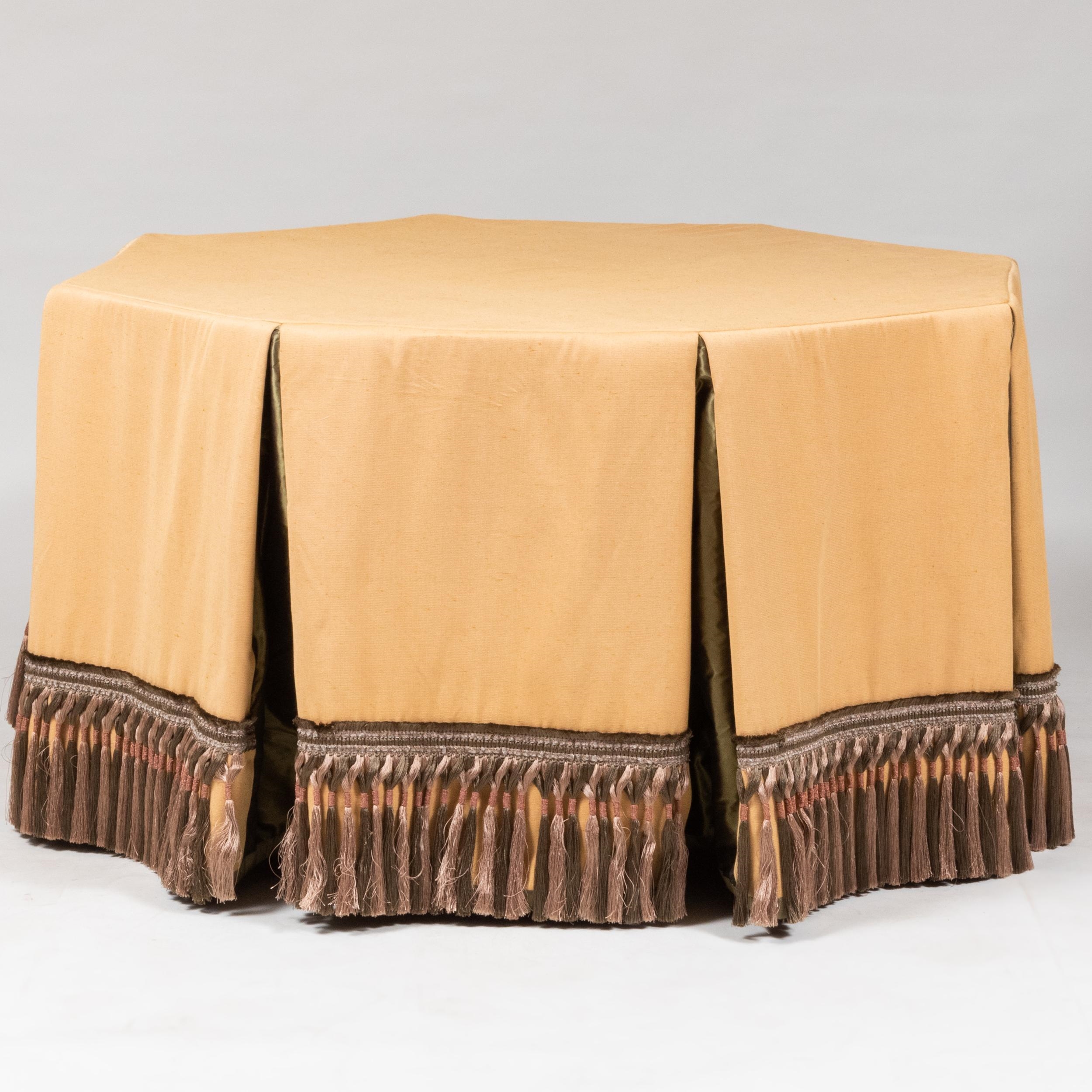 Thomas Jayne | Claremont Fabric Draped Table with Décor de Paris Trim ...