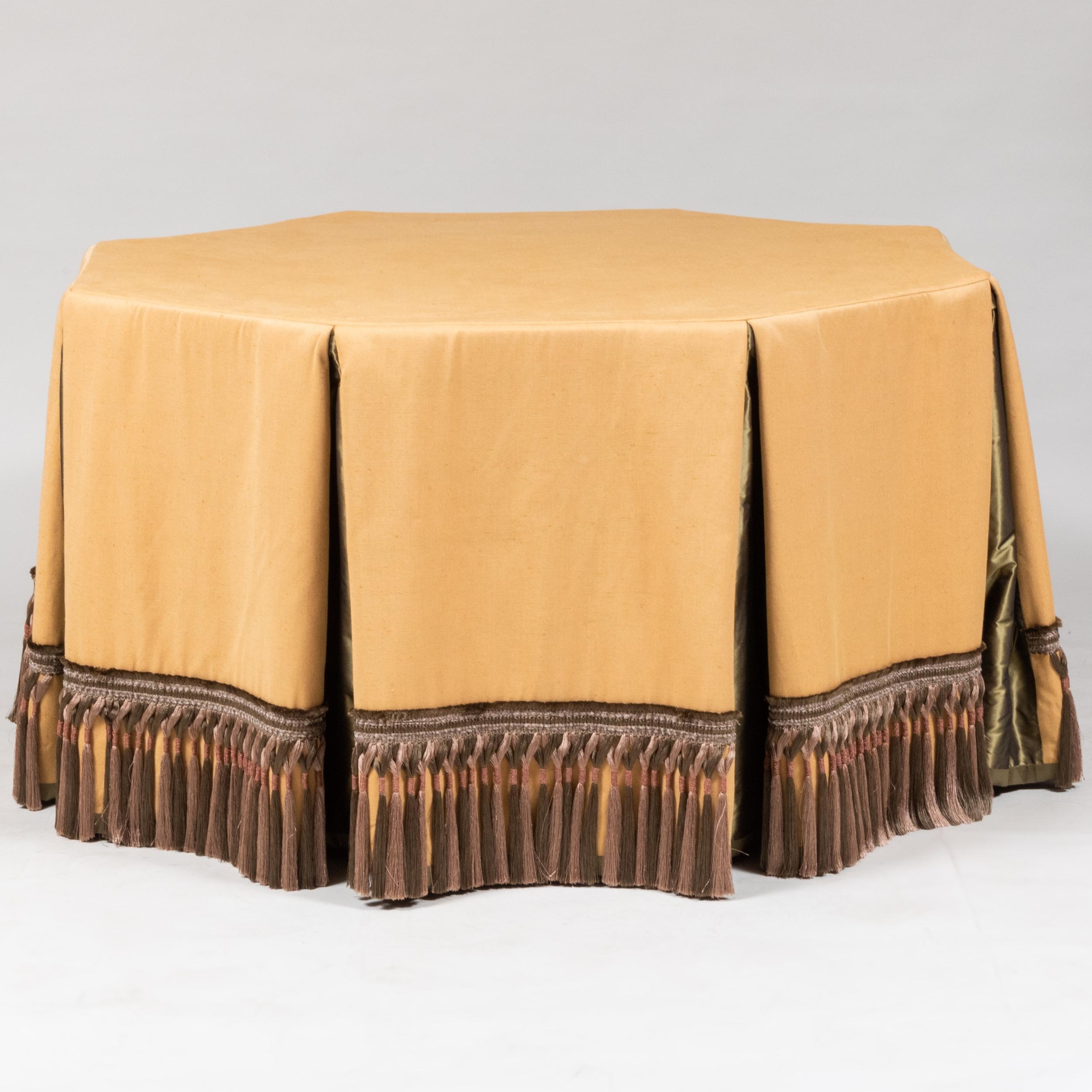 Thomas Jayne | Claremont Fabric Draped Table with Décor de Paris Trim ...