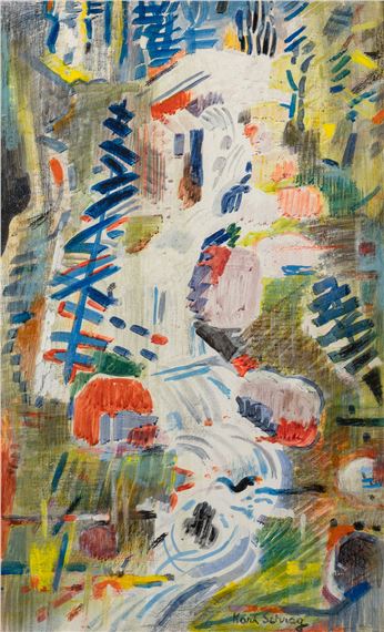 Karl Schrag | Sunlight Along a Brook | MutualArt