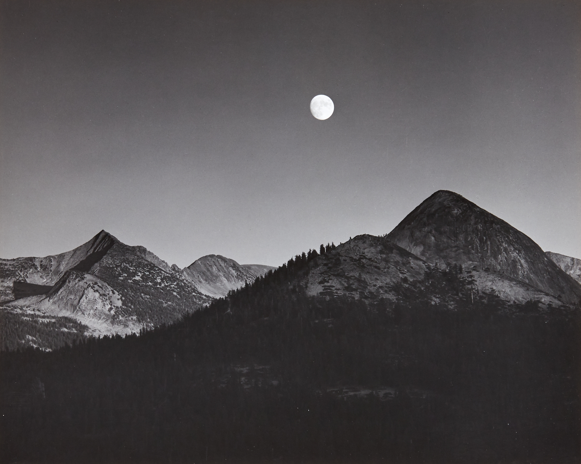 Ansel Adams | Moonrise from Glacier Point | MutualArt