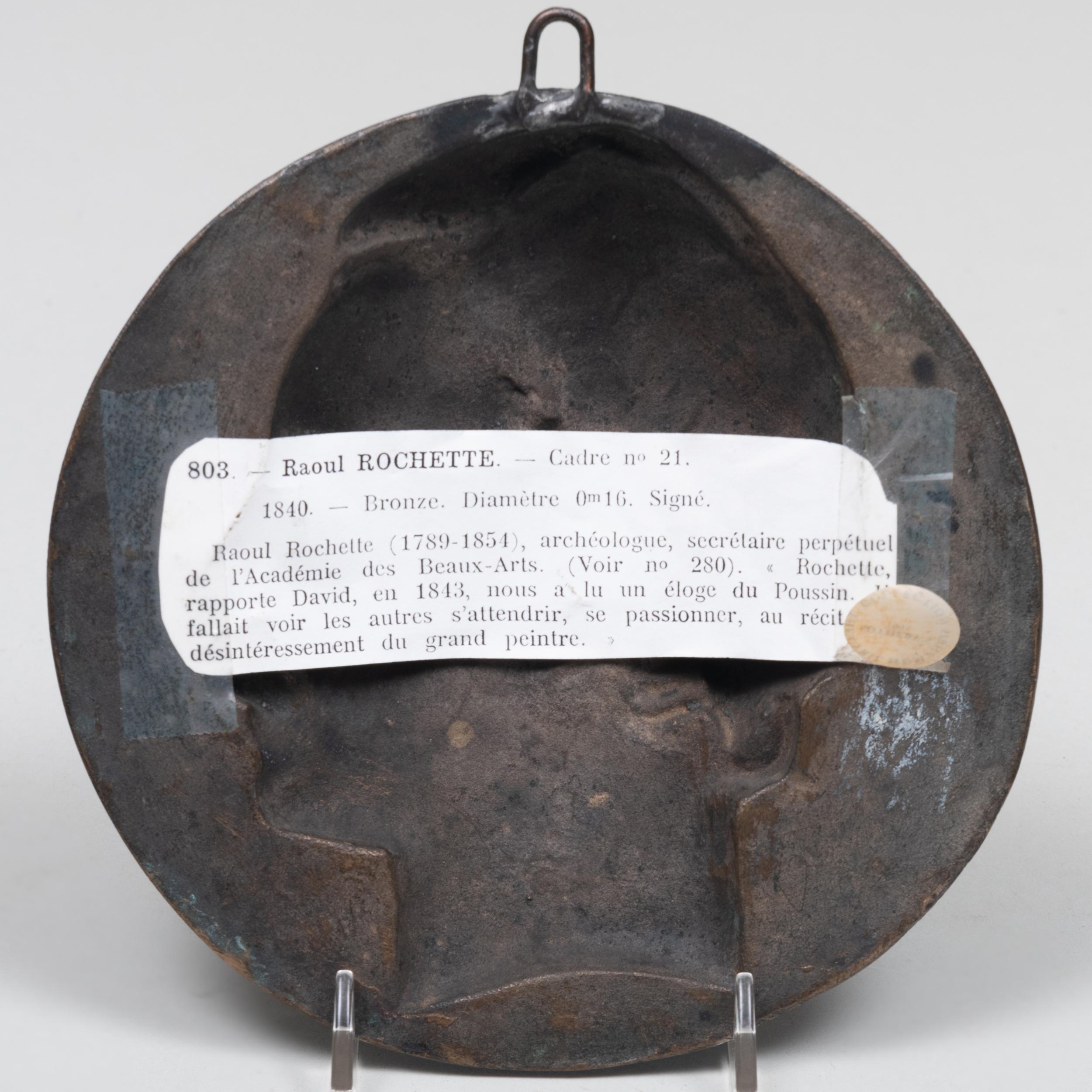 Pierre Jean David d'Angers | David D'Angers Bronze Rondel of Raoul ...