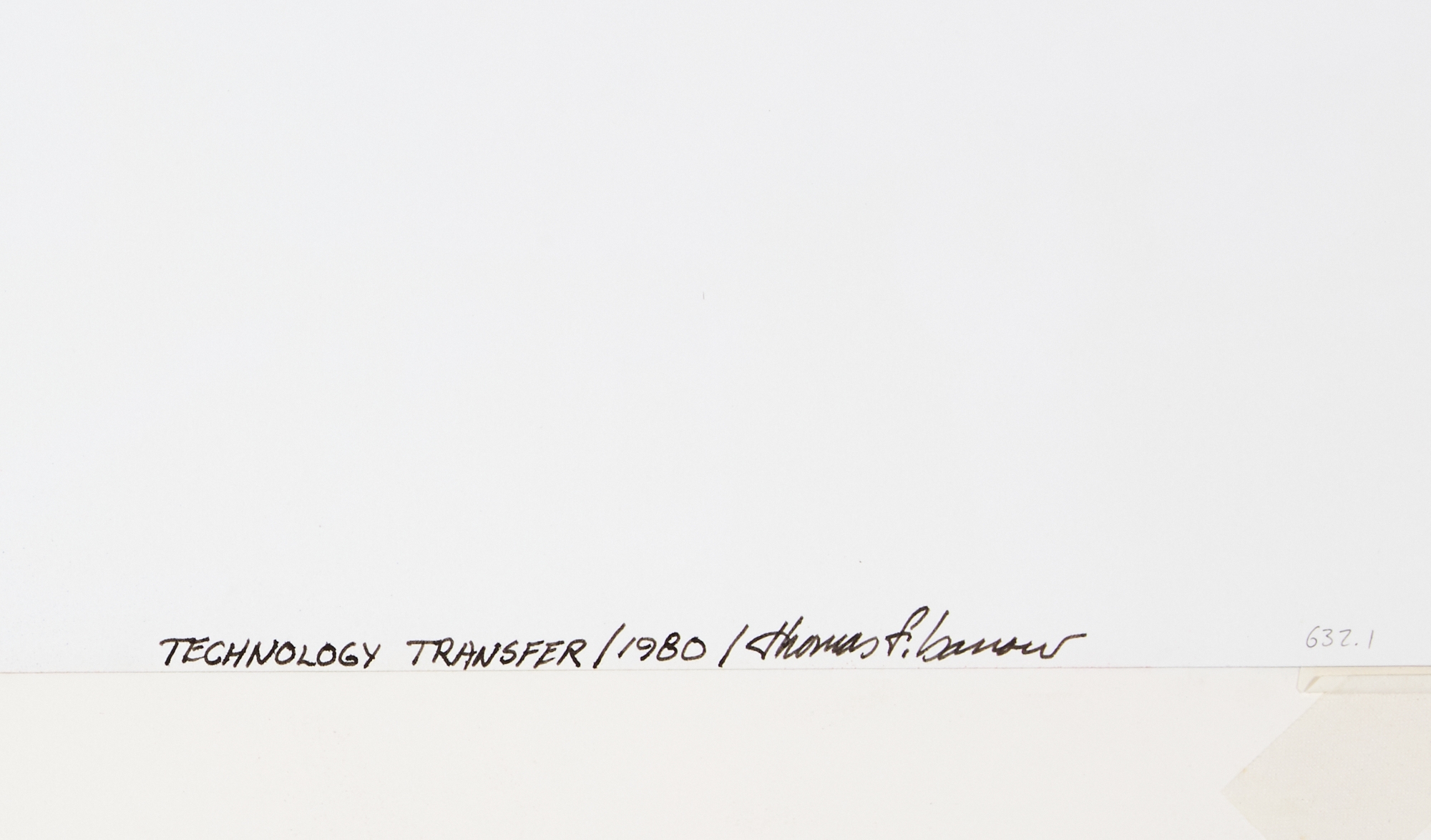 Thomas Barrow | Technology Transfer (1980) | MutualArt