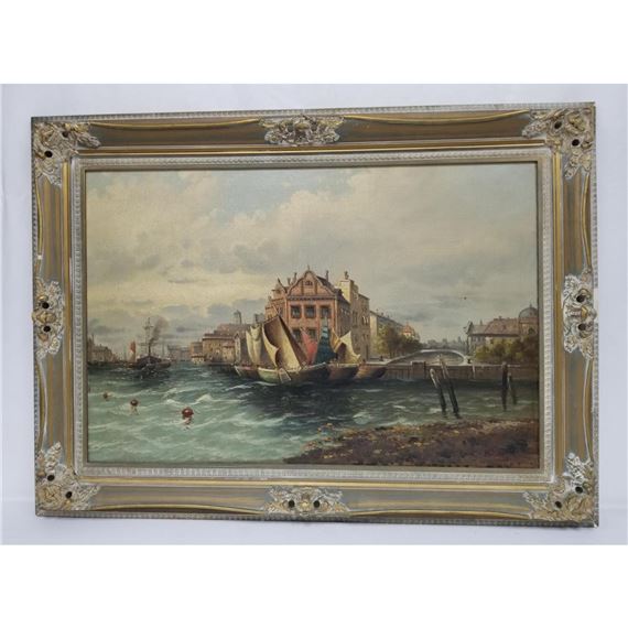 James Heron | Harbor Scene | MutualArt