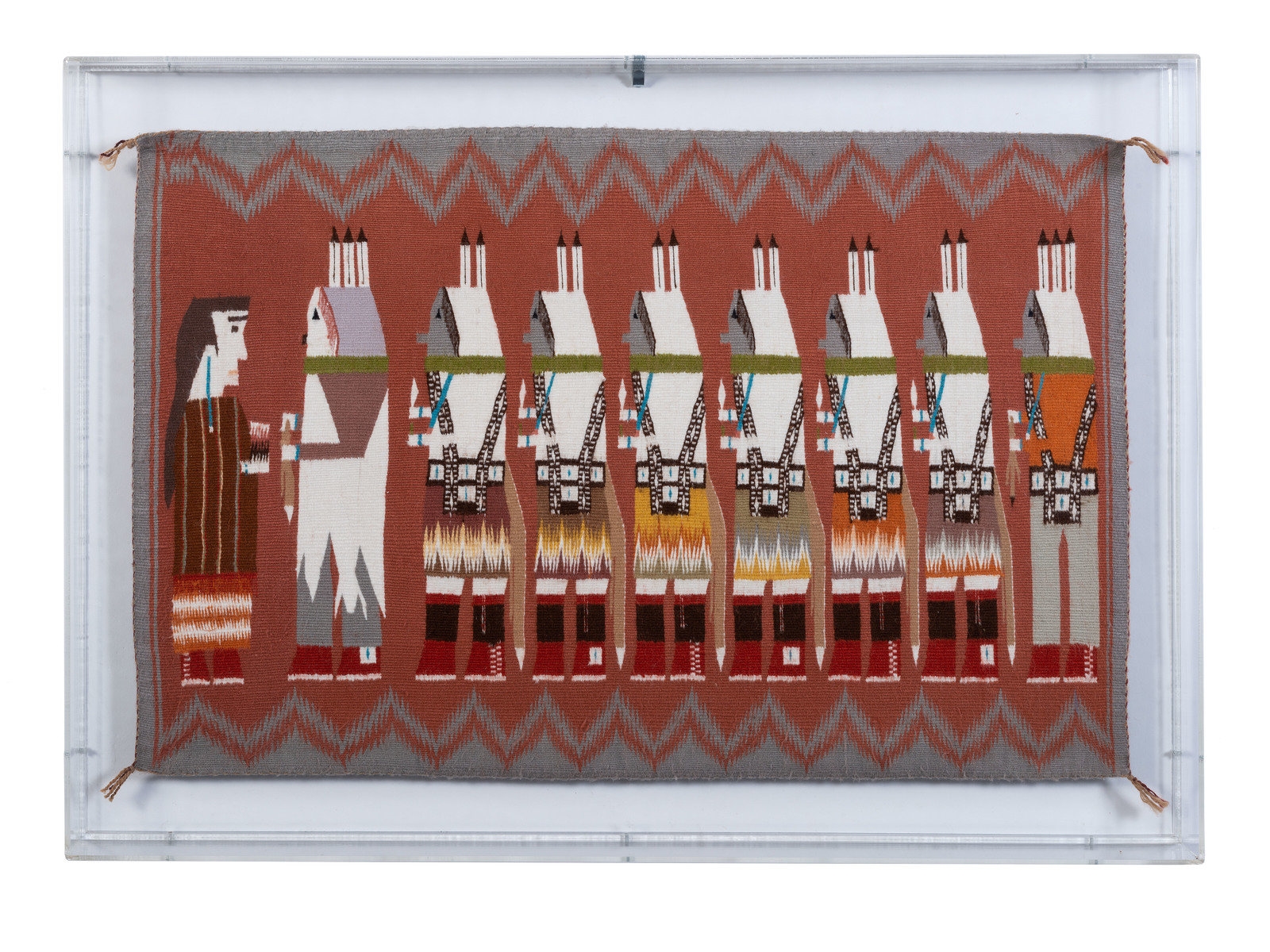 Della Woody Begay | Navajo Yeibichai Weaving / Rug | MutualArt