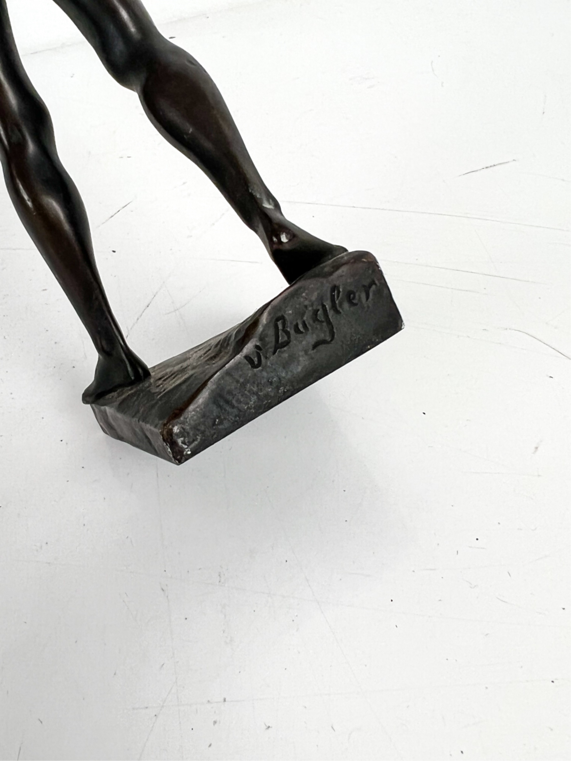Victor Bugler | Bronze sculpture of a Classical archer | MutualArt