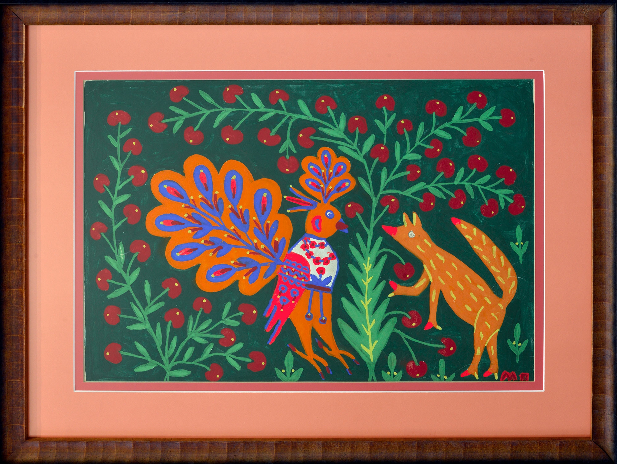 Maria Prymachenko | Courting the Magpie and the Fox, 1991 (1991 ...