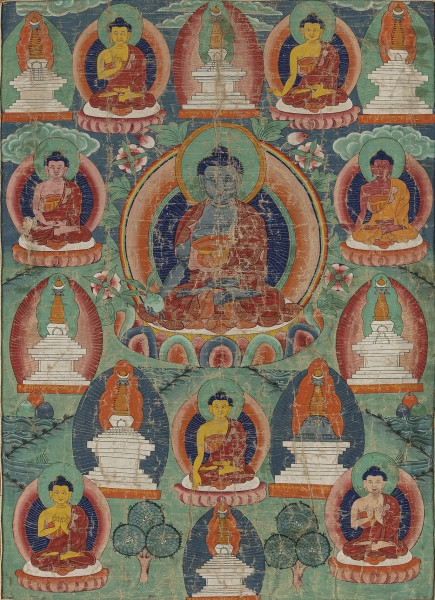 Tibetan School, 19th Century | A THANGKA DEPICTING THE EIGHT MEDICINE ...