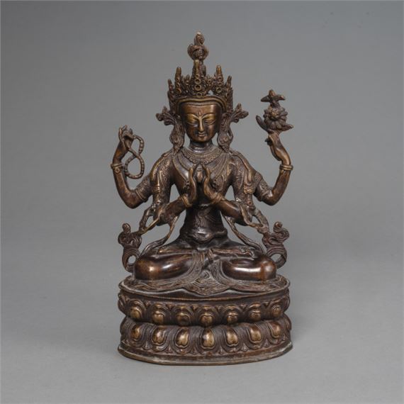 Nepalese School | A BRONZE FIGURE OF SHADAKSHARI (2007) | MutualArt