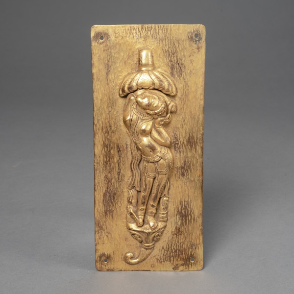 Tibetan School | A GILT-BRONZE REPOUSSÉ RELIEF DEPICTING A DANCER (2007 ...