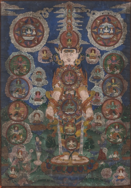 Tibetan School, 19th Century | A LOKA PURUSHA COSMIC MAN THANGKA ...
