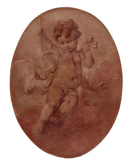 French School, 19th Century | Portrait of Cupid (oval) | MutualArt